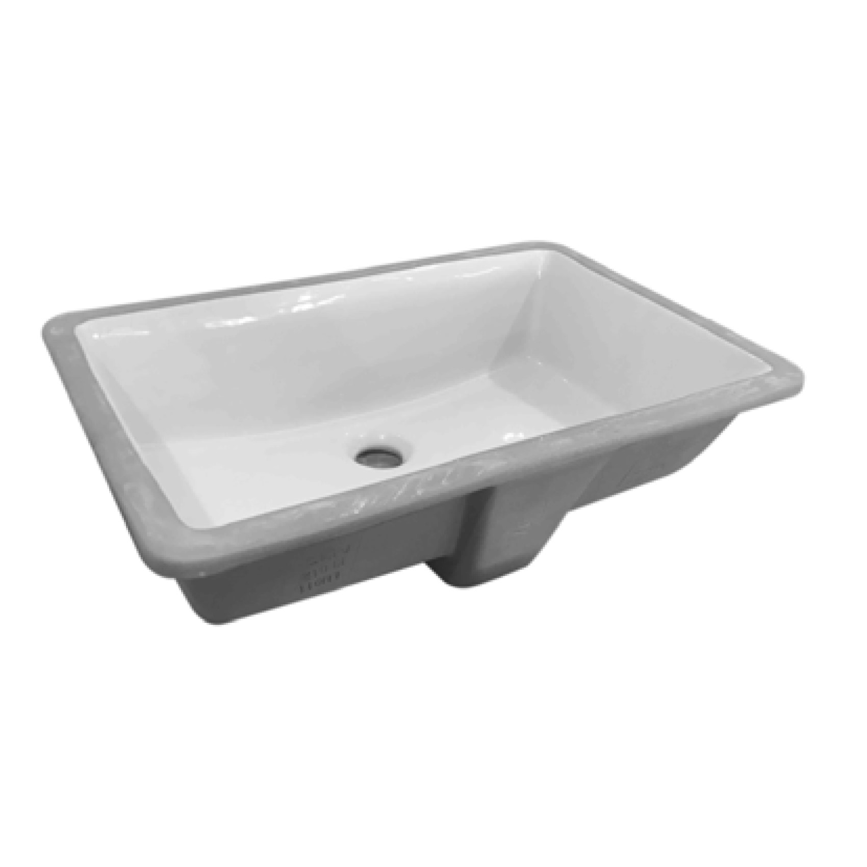 RECTANGULAR UNDER COUNTER BASIN W/OVERFLOW 550 X 355 X 180MM | Novas