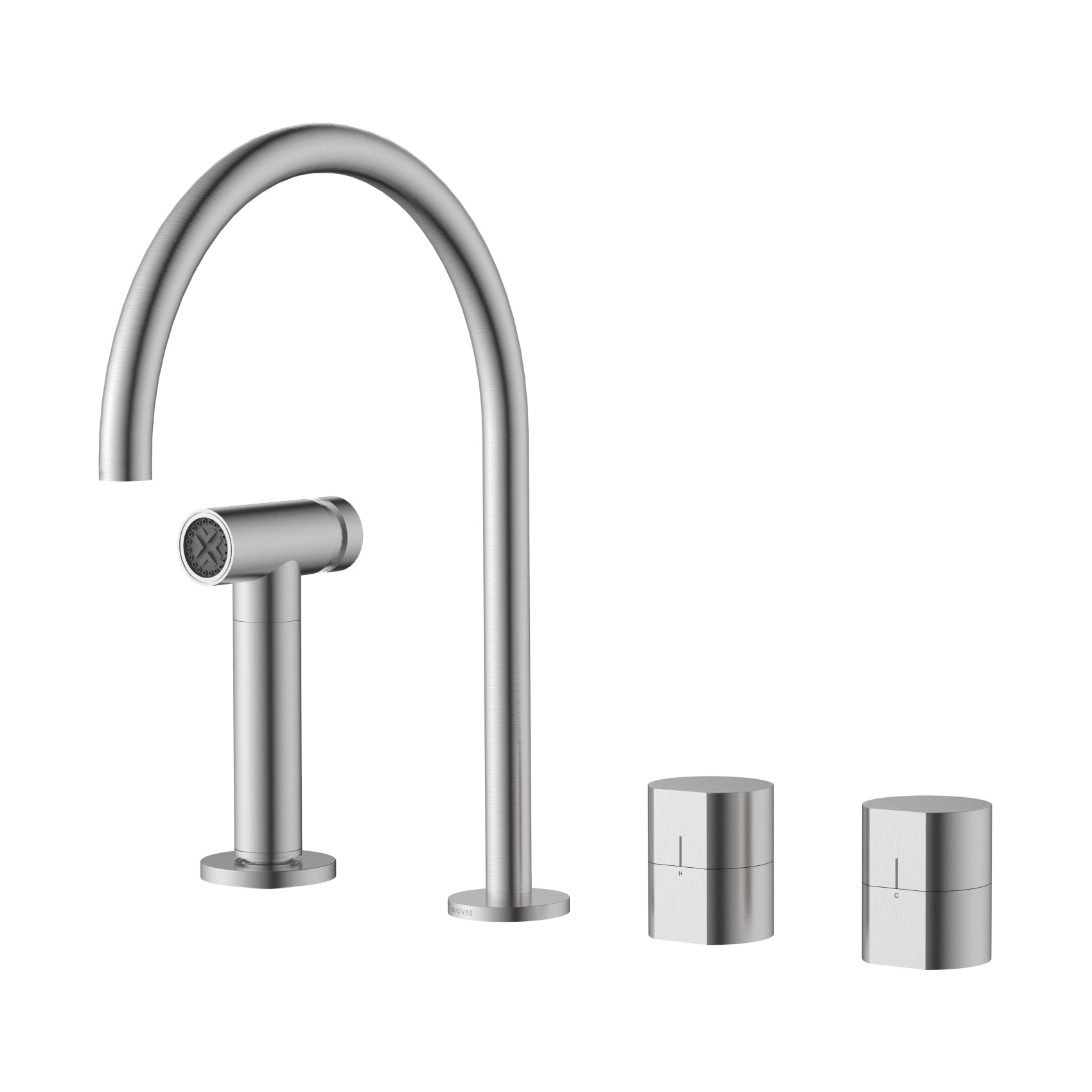 HOB MOUNT KITCHEN SET W/SWIVEL SPOUT & PULL OUT KITCHEN HOB SPRAY | Novas